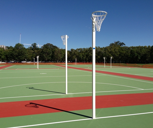 Netball Goals & Floor Sleeves | Adjustable Netball Posts | HiTech Sports